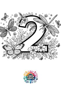 🎨 Dibujos de Número 2 para colorear >> ¡Dale Color Ahora!