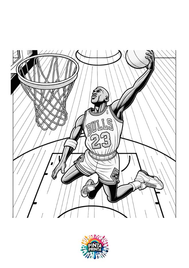 🎨 Dibujos de Michael Jordan para colorear >> ¡Dale Color Ahora!