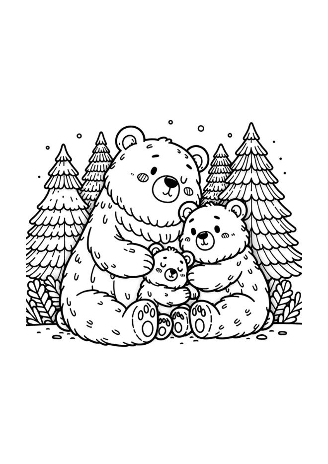 Osos Imagenes Calcar Sketch Coloring Page