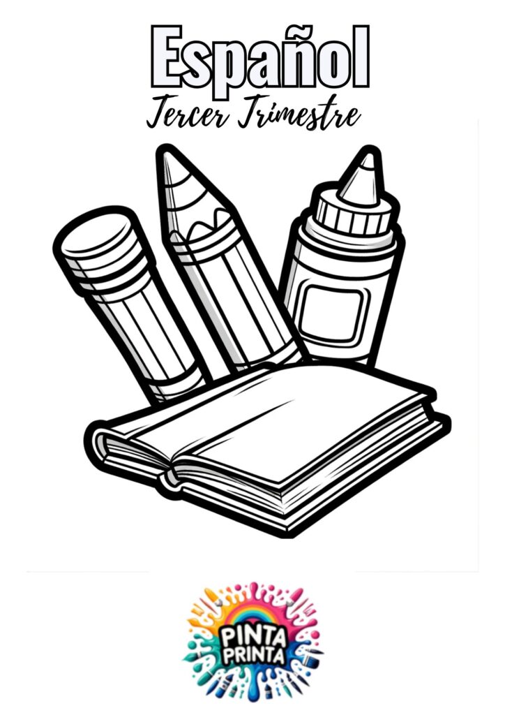 Diseños de Portadas de Español para Colorear e Imprimir: fáciles y bonitas.